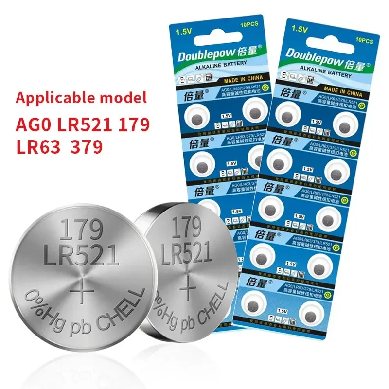 10-100pcs-LR521-AG0-Button-Cell-Battery-1-5v-379-LR63-SR521SW-179-for ...