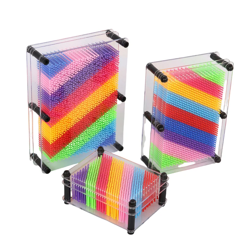 3D Clone Shape Pin Art Shoumo Colorful Needle Child Get Face Palm Model ...