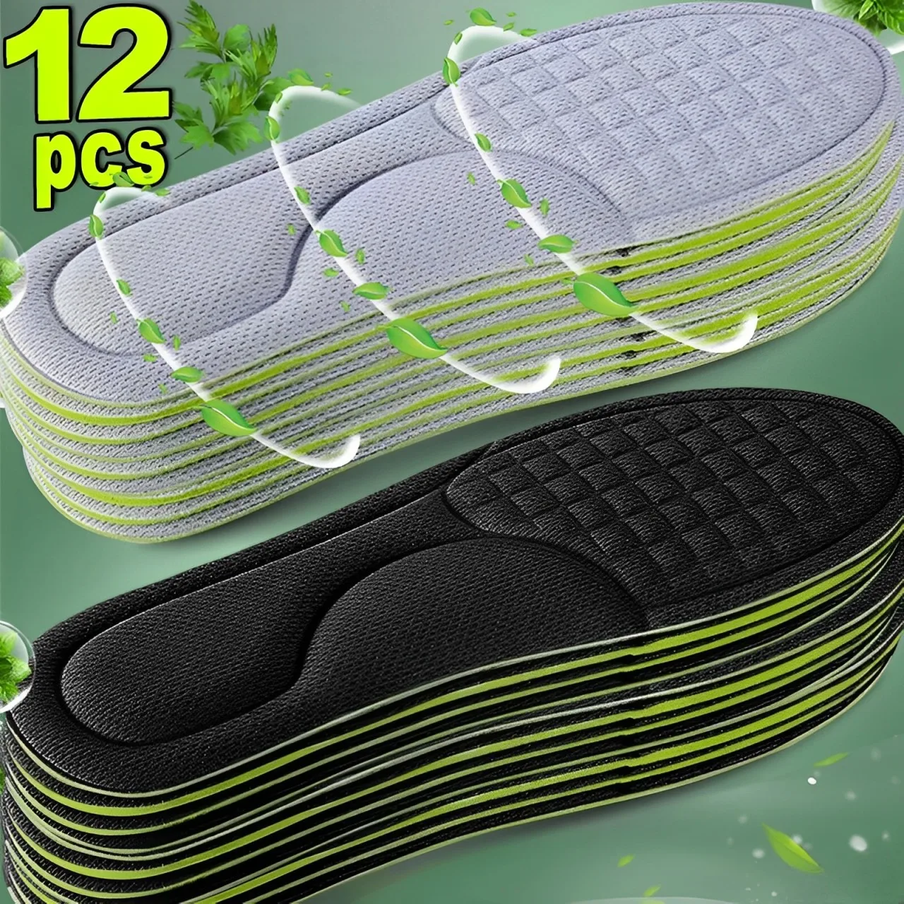 2-12pcs-Nano-Memory-Foam-Insoles-Unisex-Soft-Sports-Running-Shoes ...