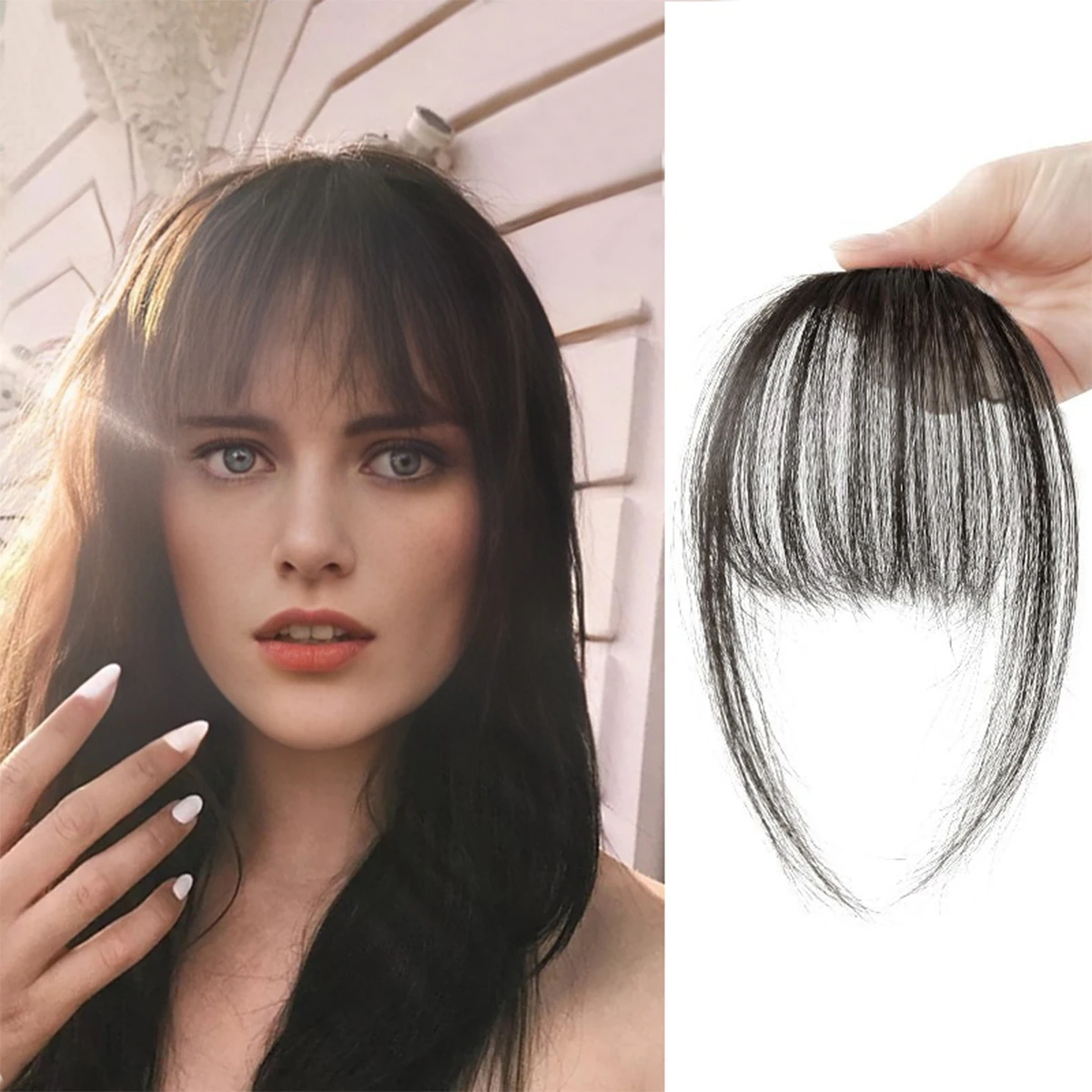 Clip-in-Bangs-Wispy-Bangs-Clip-in-Hair-Extensions-Brown-Black-Air-Bangs ...