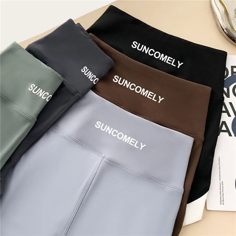 Stretch-Leggings-women-Shorts-Legging-Outerwear-Color-Matching-High ...