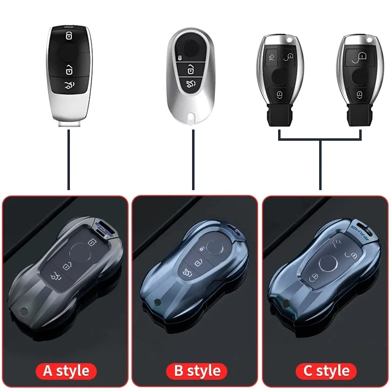 Sports-car-model-key-case-car-metal-protection-cover-for-E300L-C260L ...