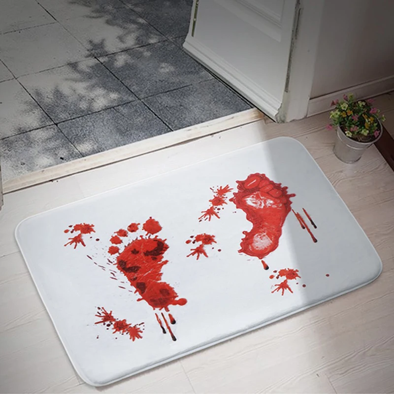 40X60Cm-Blood-Bath-Mat-Halloween-Bath-Mat-Bloody-Red-Horrible-Floor-Mat ...