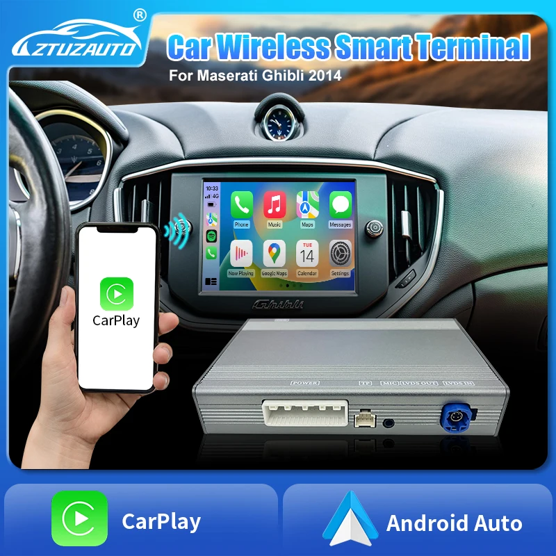 Wireless CarPlay Adapter for Maserati Ghibli 2014 With Android Auto ...