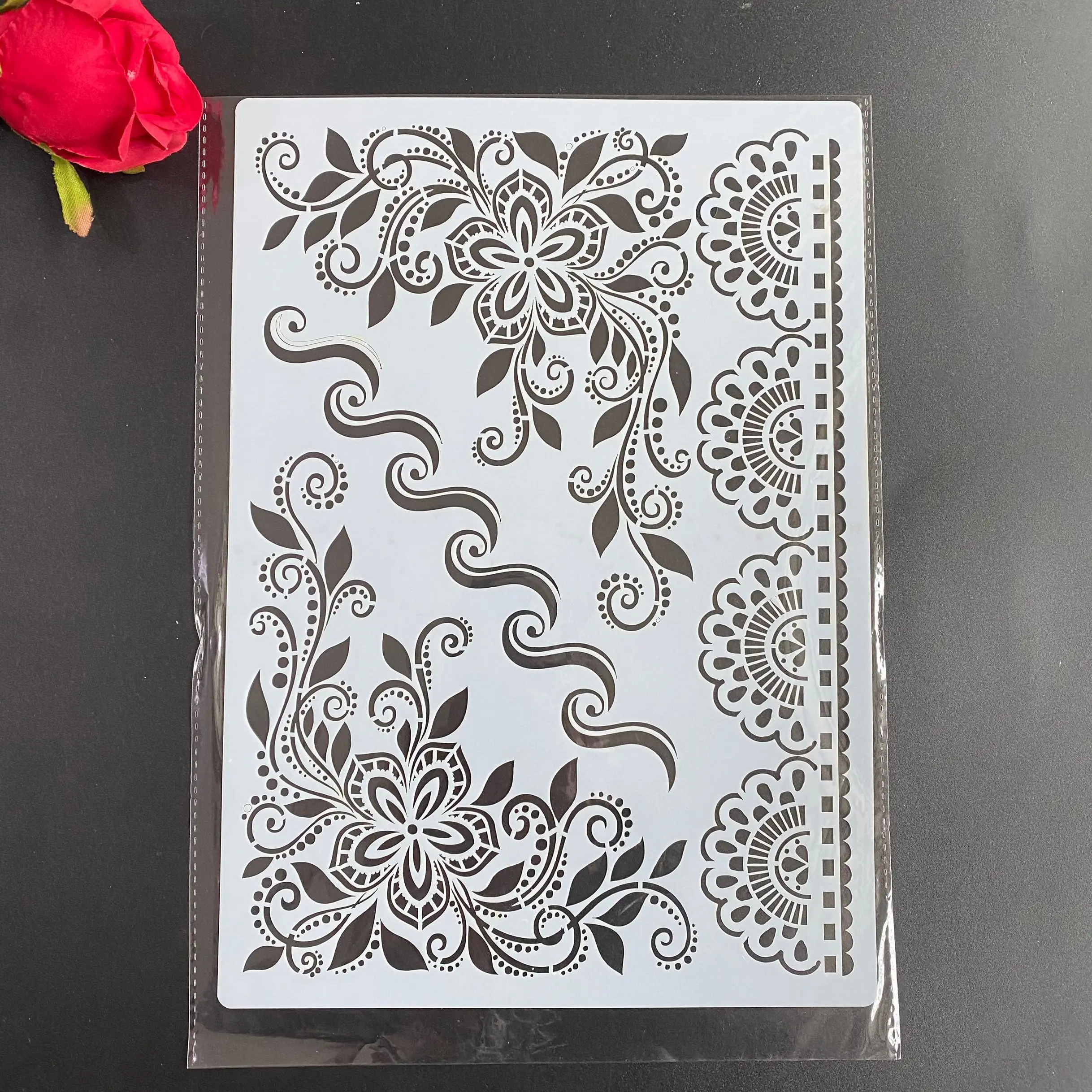 Mandala-layered-stencil-painting-scrapbook-stamp-album-decoration ...