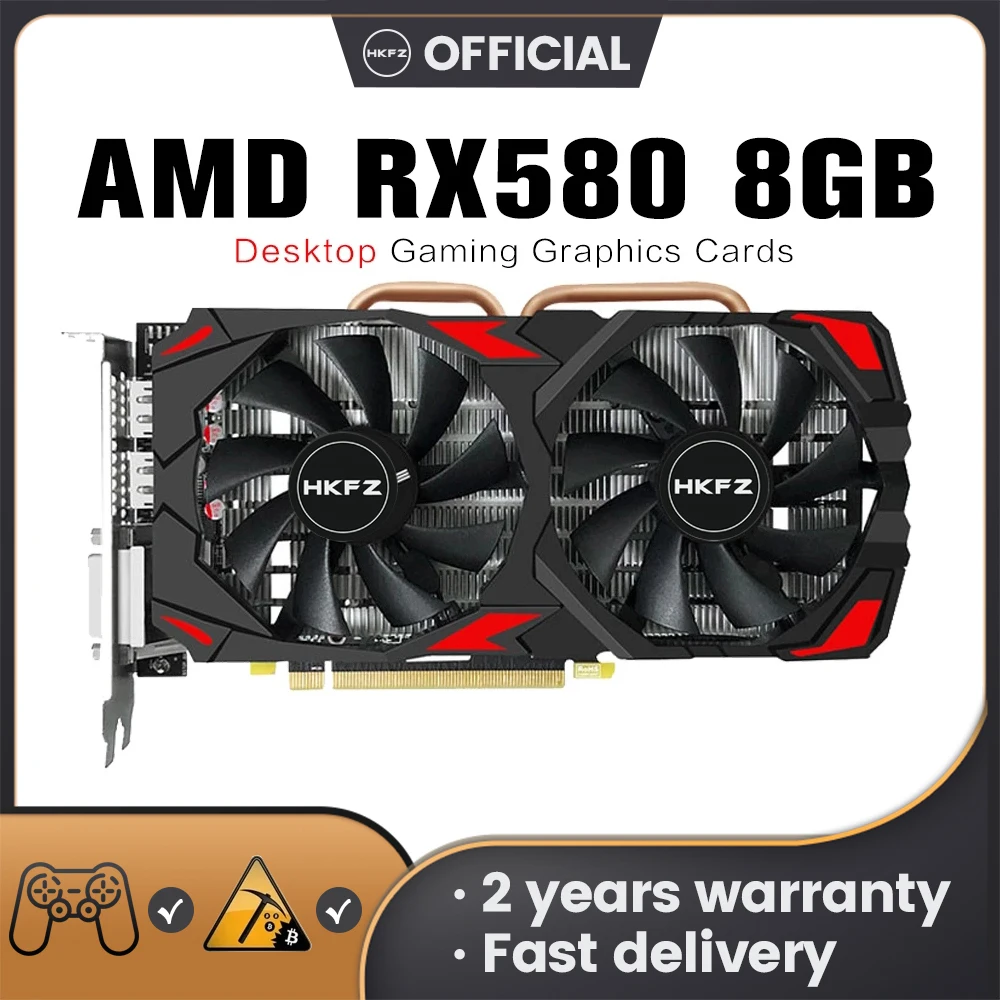 Generic Freeshipping Video Card AMD RX 580 8G 256Bit 2048SP GDDR5 ...