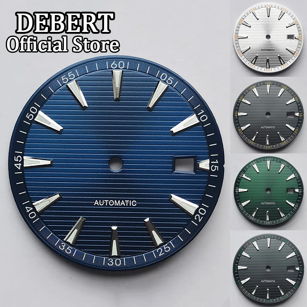 DEBERT 33.3mm Watch Dial Luminous Dial Luxury Men Watch Dial Suitable ...