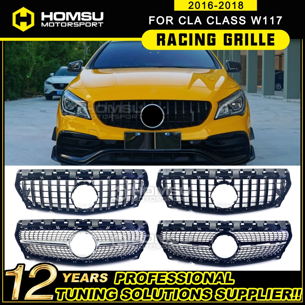 For CLA W117 GT Grille 2016 2018 c117 Front Grill for Mercedez CLA ...