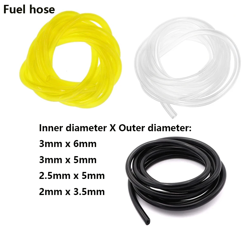2mm/2.5mm/3mm Fuel Line Hose Gas Pipe Tubing For Trimmer Chainsaw ...