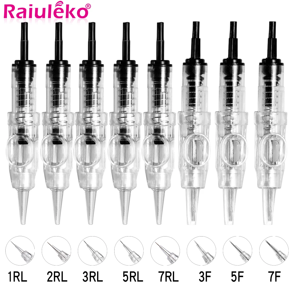 10/20/50/100Pcs Disposable Tattoo Cartridge Needles 1RL/2RL/3RL/5RL/7RL ...