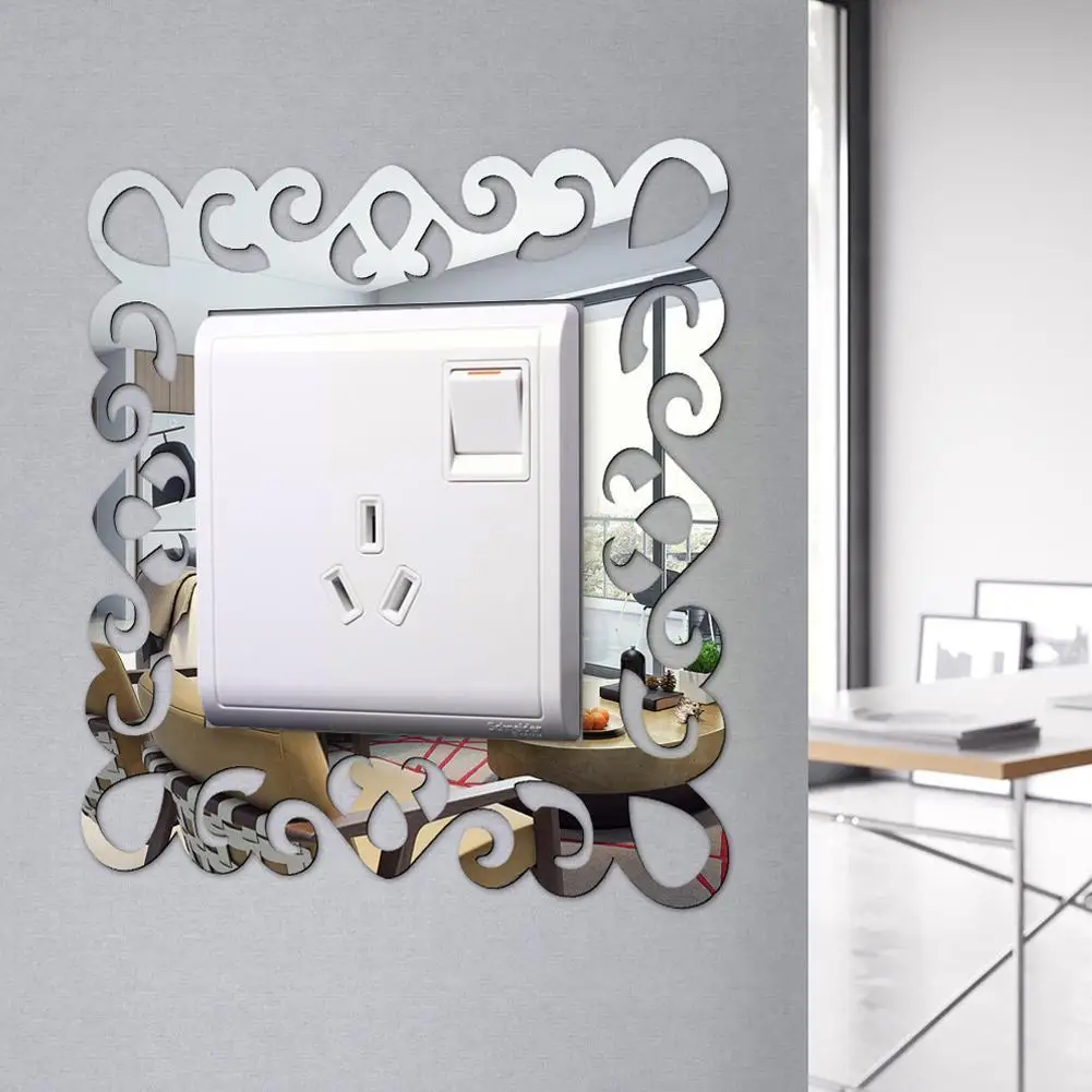 Acrylic-Flower-Switch-Sticker-Single-Light-Surround-Sticker-Self ...