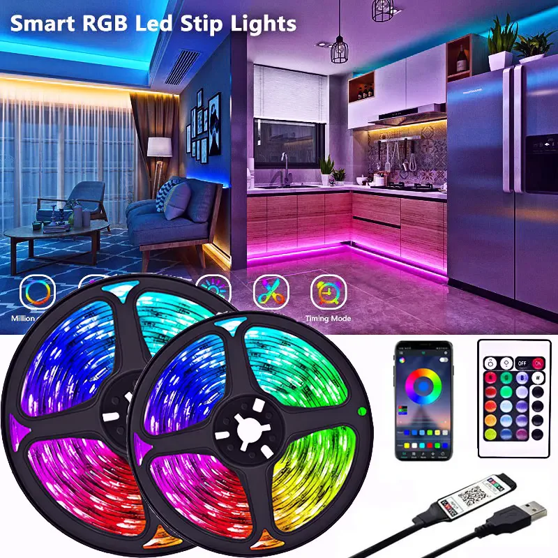 DC5V-SMD5050-LED-Strip-Light-TV-Desktop-Screen-Backlight-LED-Ice-White ...