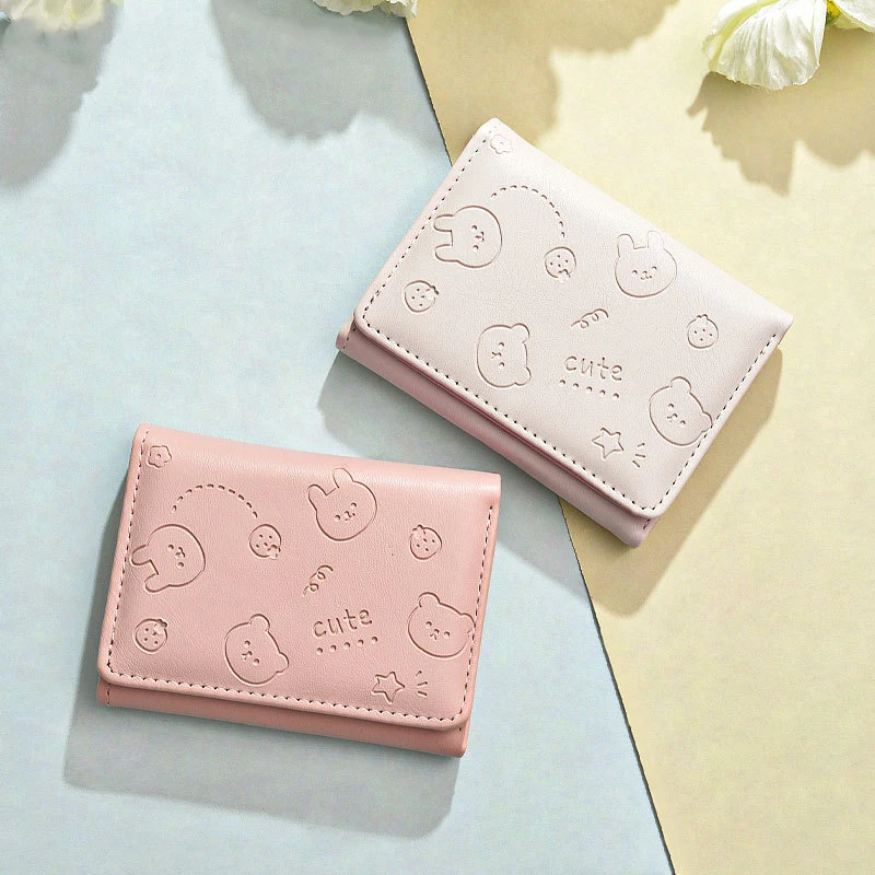 Mini-carteras-peque-as-de-cuero-para-mujer-monedero-corto-tarjetero ...