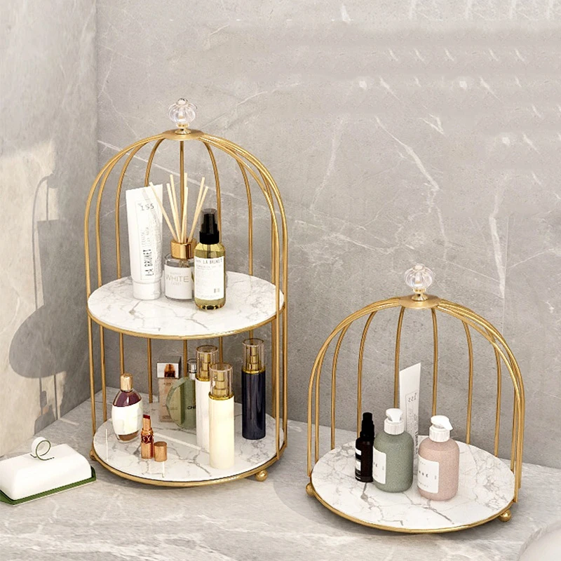 Finishing-Bird-Cage-Rack-Skin-Care-Product-Iron-Art-Table-Rack-Lipstick ...