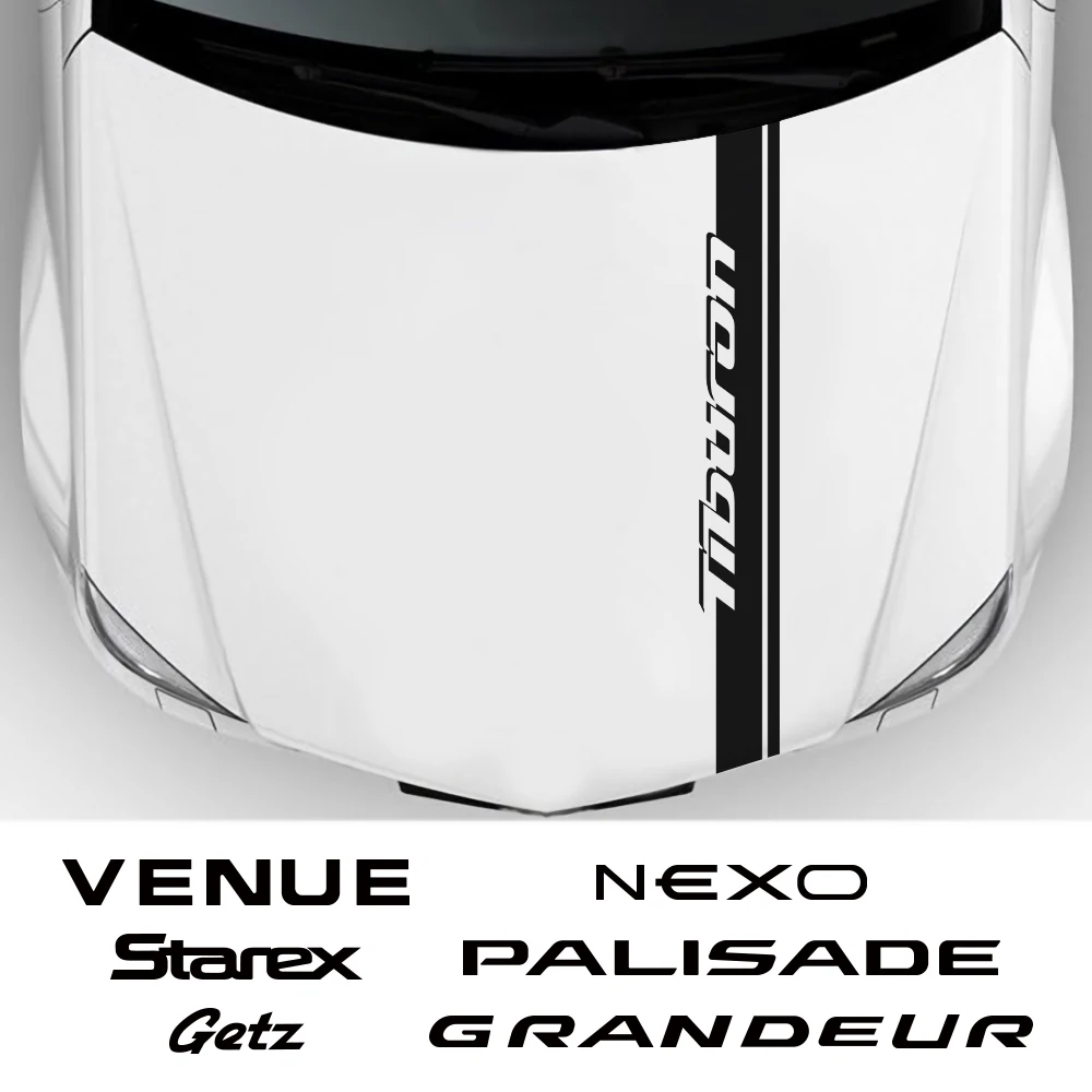 Car-Hood-Stickers-Bonnet-Decals-For-Hyundai-Starex-Tiburon-Palisade ...