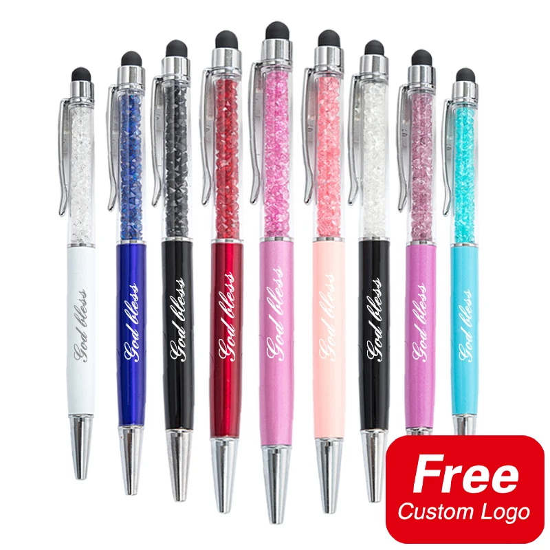 50Pcs-lot-Custom-Logo-Pen-Crystal-Diamond-Metal-Ballpoint-Pens ...