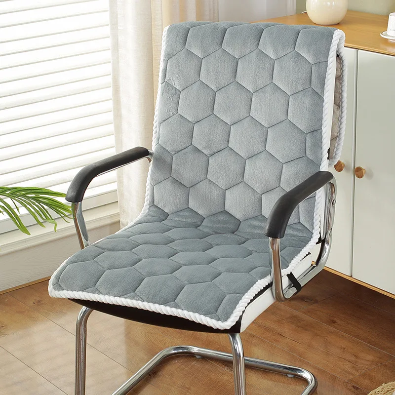 Solid-Color-Cushion-Backrest-Integrated-Chair-Cushion-One-piece ...
