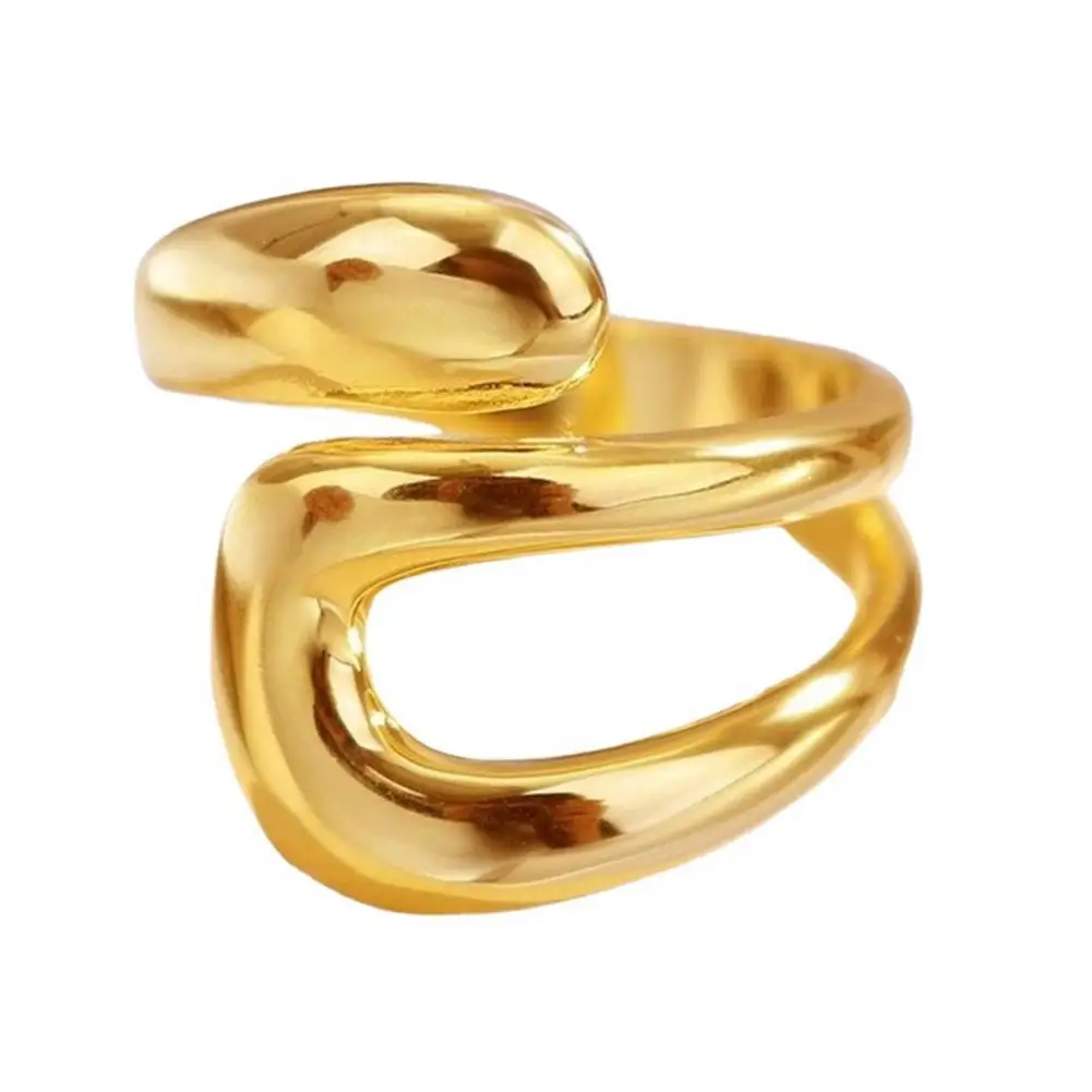 Clear-Design-Ring-Polished-Ring-Elegant-Electroplated-Stainless-Steel ...