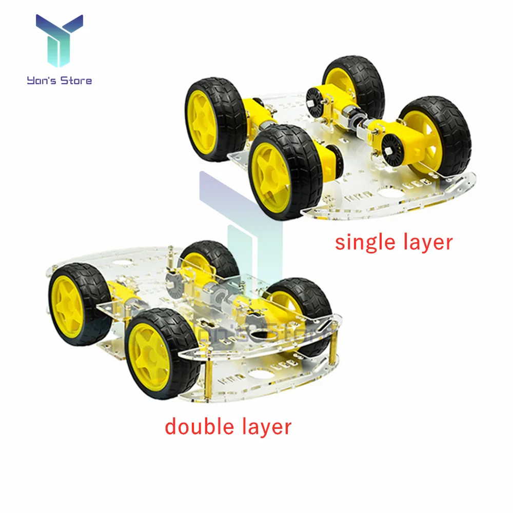 4WD Smart Robot Car DIY Kit for For RC Remote Control Bluetooth ...