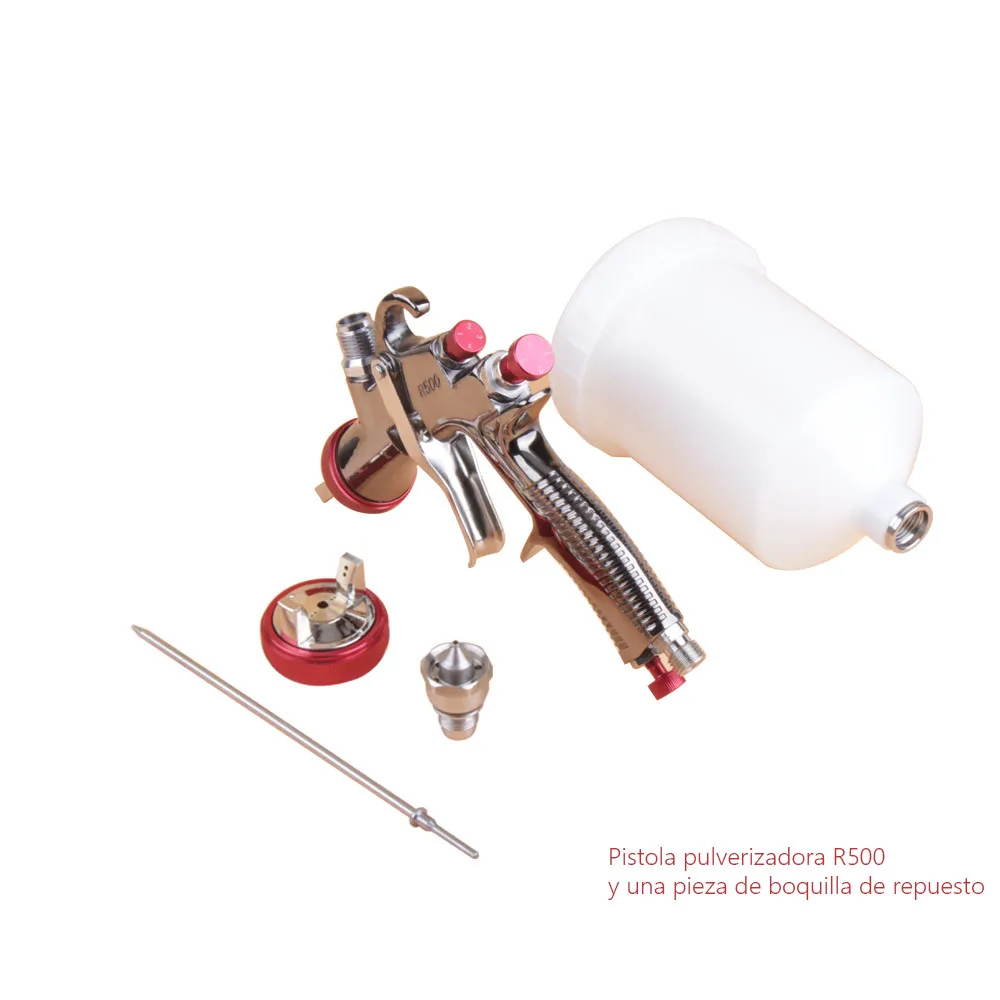Pistola de pulverización LVLP de alta calidad, pistola de pulverización de aire R500 de 1,3 mm y ...