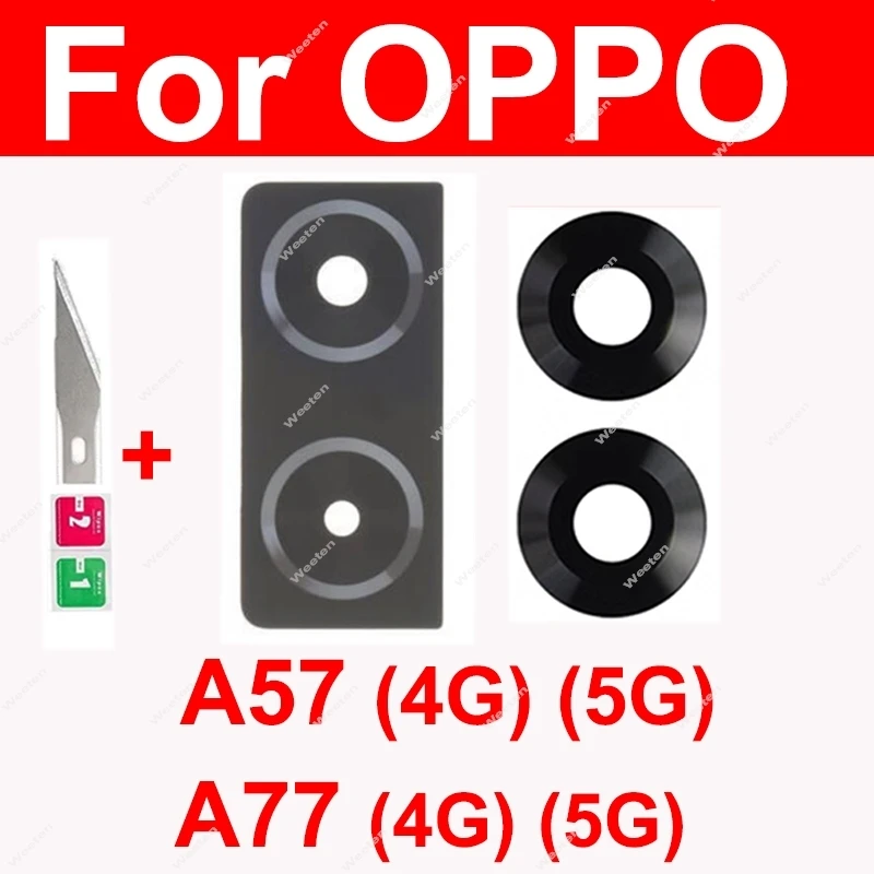 For OPPO A57 A77 4G 5G Rear Camera Glass Lens Back Main Camera Lens ...