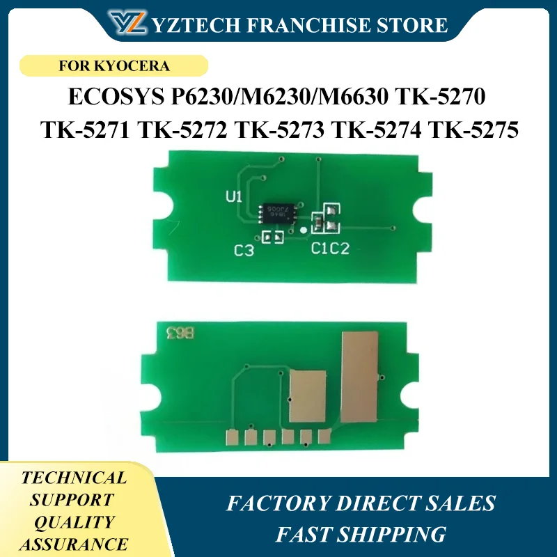 8pcs Toner TK5270 TK5272 TK5274 TK5275 Chip TK-5270 TK-5271 TK-5272 TK ...