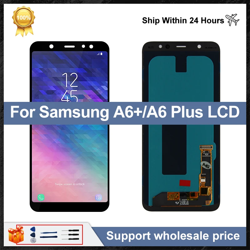 6.0" Super AMOLED For Samsung Galaxy A605 LCD Display A6 Plus 2018 ...