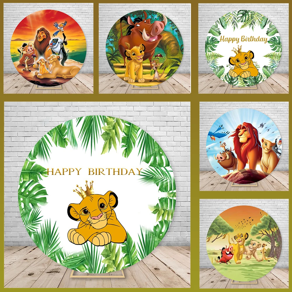 Disney-Simba-The-King-Lion-Party-Round-Backdrops-for-Photo-Customized ...