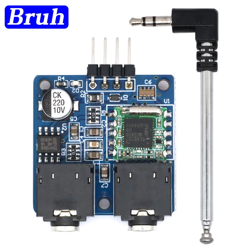 TEA5767-FM-Stereo-Radio-Module-For-Arduino-76-108MHZ-With-Free-Antenna ...