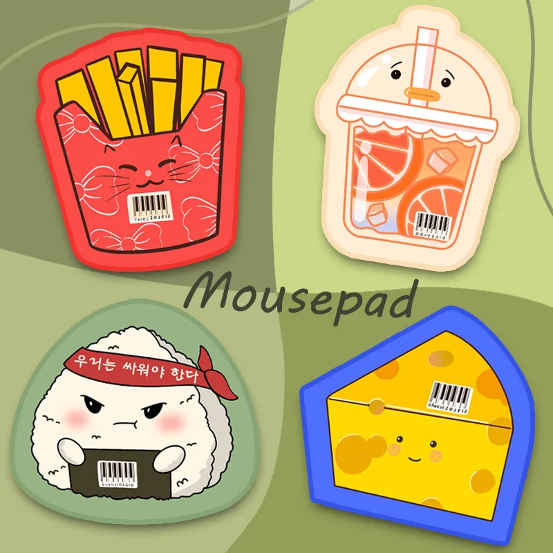 Cartoon-Mouse-Pad-French-Fries-Cheese-Sushi-Student-Notebook-Rubber-Pad ...