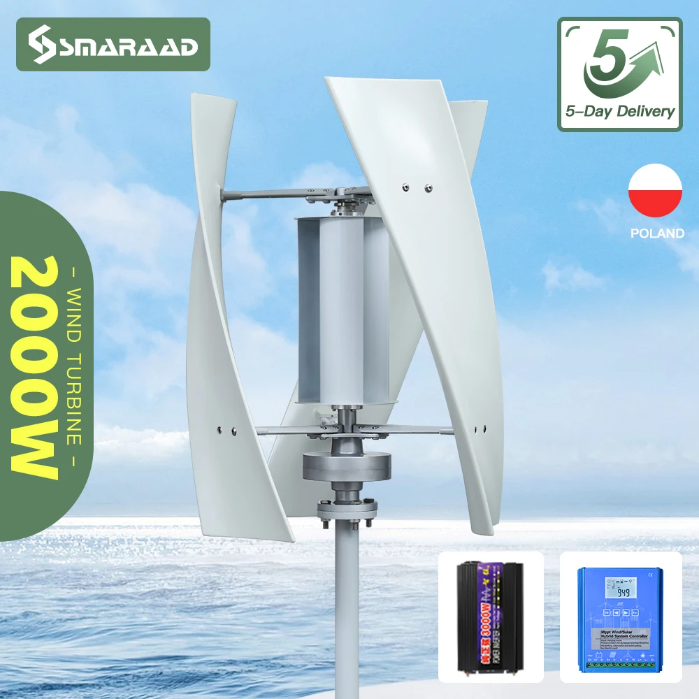 2000w-2kw-Vertical-Wind-Turbine-Generator-24V-12V-Magnetic-Dynamo-Free ...