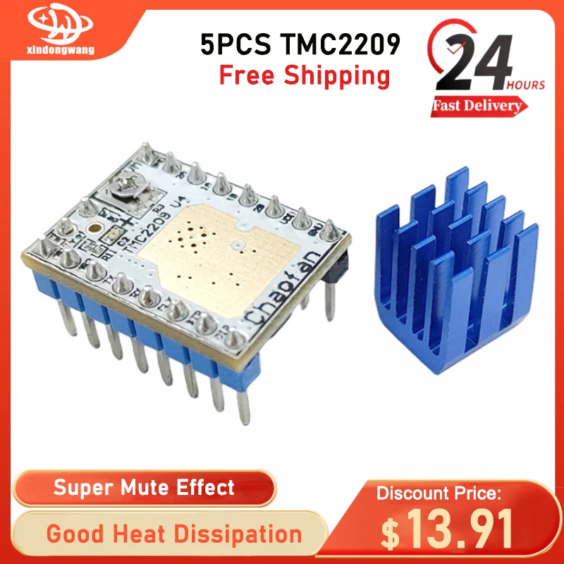 Super Silent TMC2209 V4 Stepstick Module Stepper Motor Driver With Heat ...
