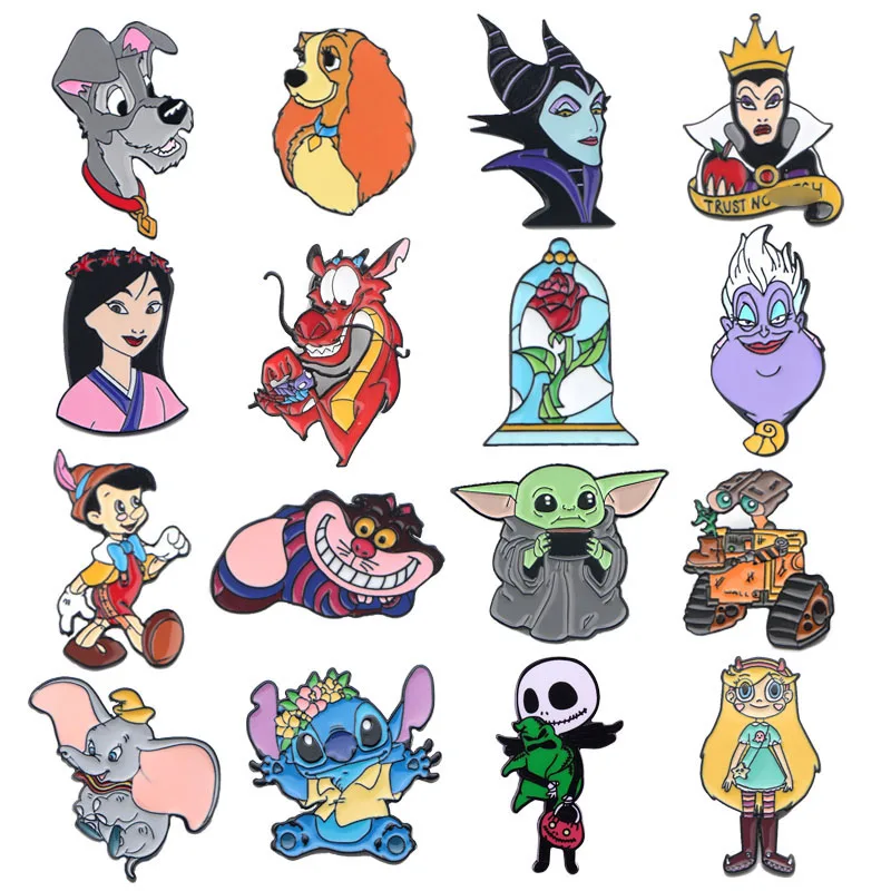 LT930-Cute-Enamel-Pin-Stitch-Brooches-Bag-Lapel-Pins-Cartoon-Badge ...