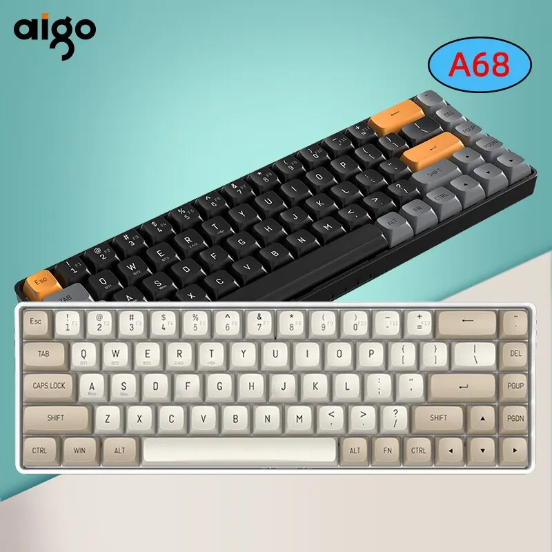 Aigo-A68-Gaming-Bluetooth-Mechanical-Keyboard-2-4G-Wireless-USB-Type-c ...