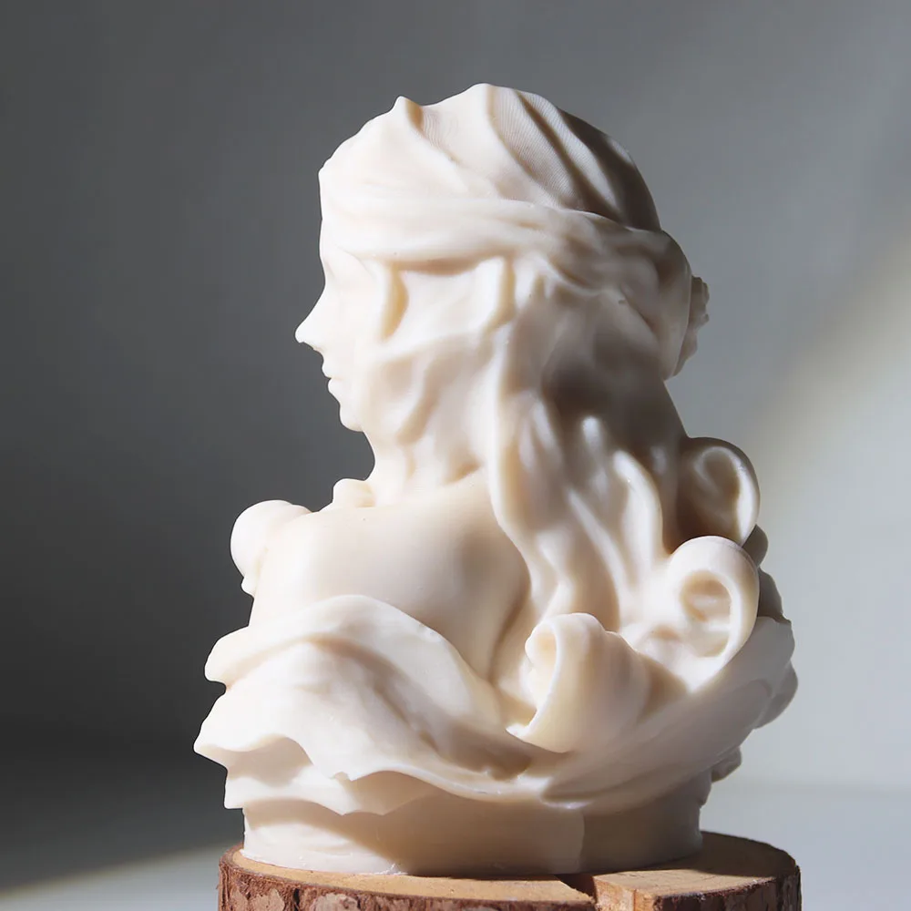 Abstract Greek Goddess Statue Silicone Mold Handmade Bust Queen Art ...