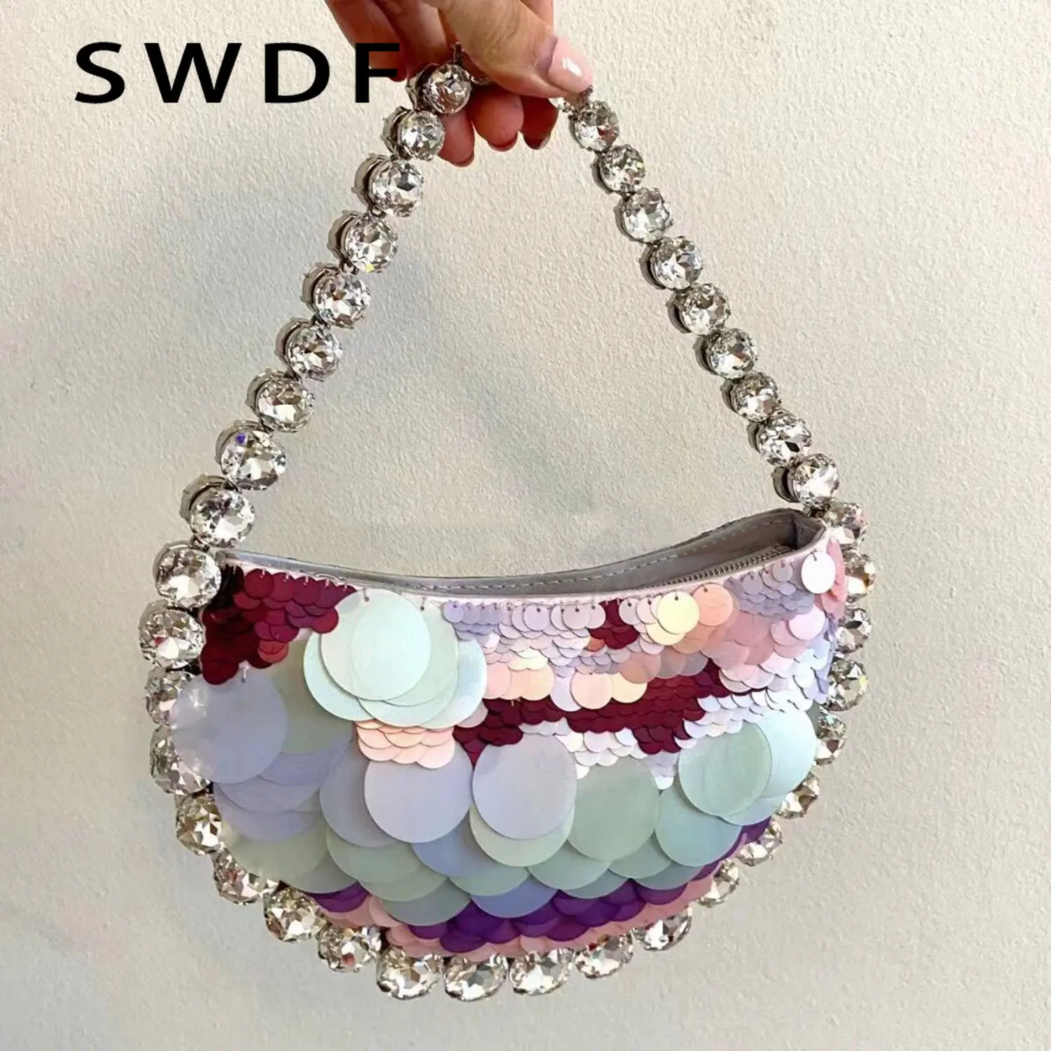 Luxury-Women-Messenger-Bag-Rhinestone-Flash-Diamond-Handbag-Pillow ...