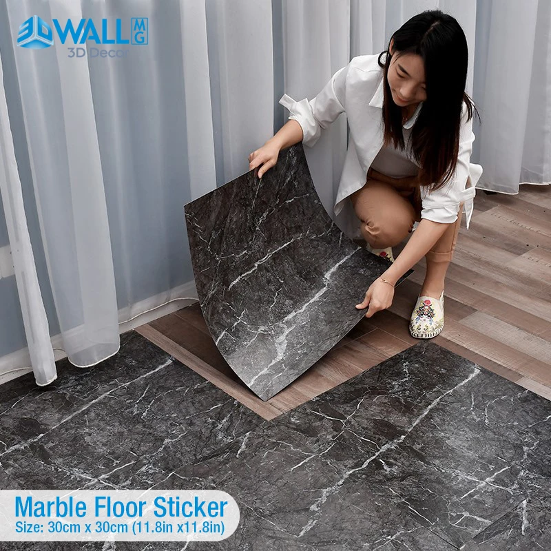 Simulated-Marble-Tile-Floor-Sticker-PVC-Waterproof-Self-adhesive-for ...