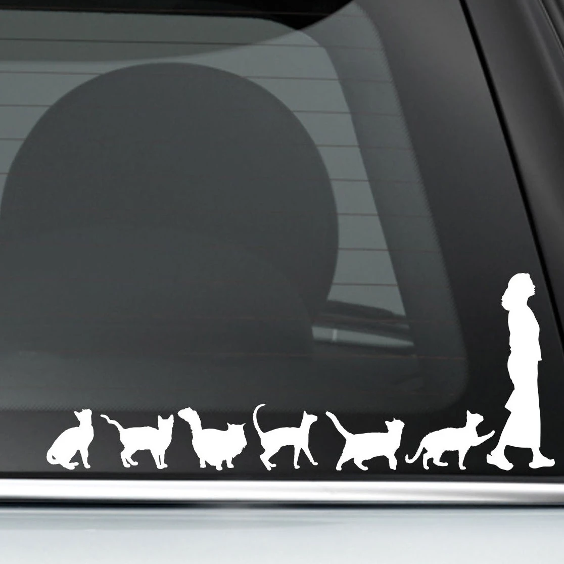 Car Custom Stickers Girls | Car Stickers Girl Cats | Cat Vinyl Decal ...