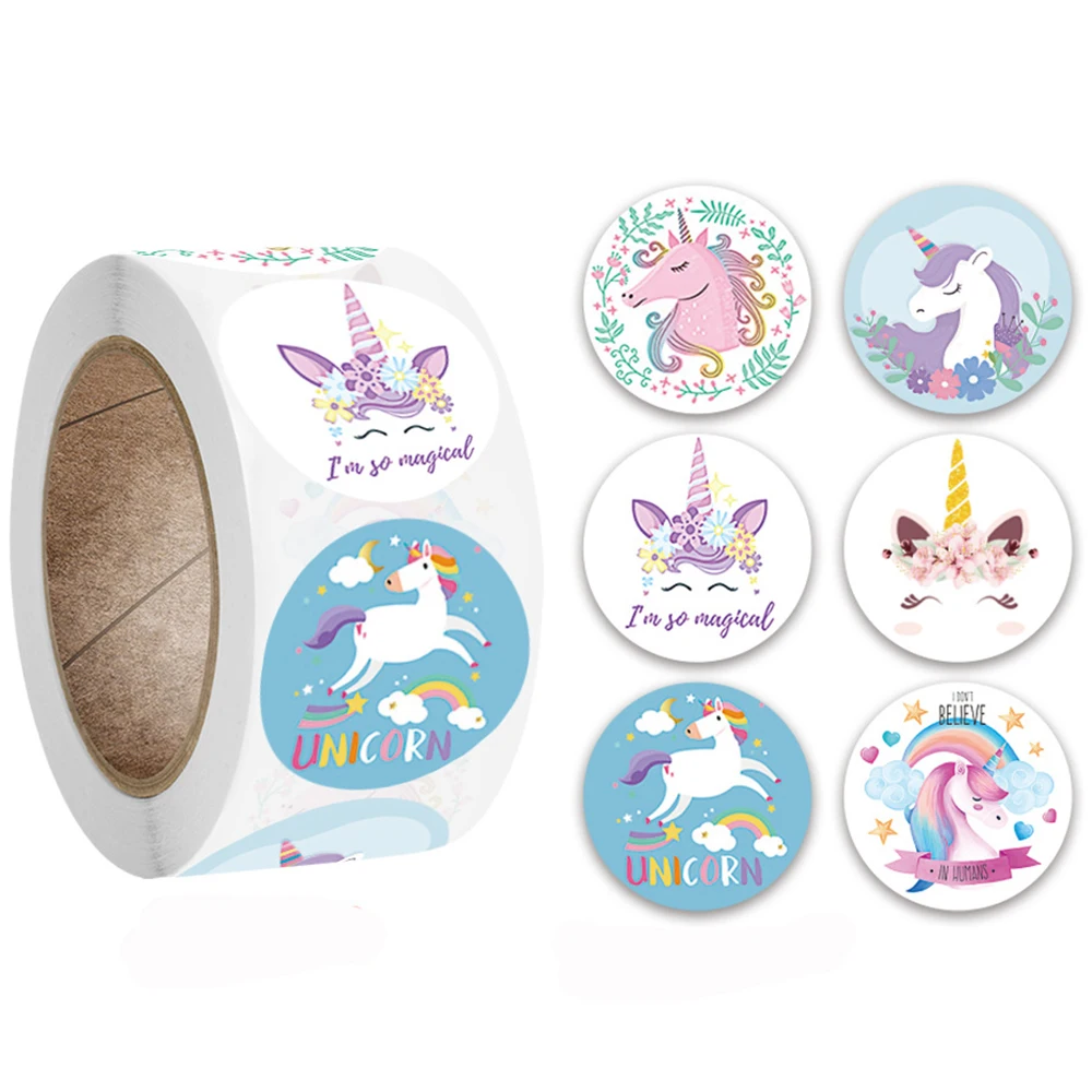 100-500pcs Cartoon Unicorn Sticker kids Reward Sticker Gift Decoration ...