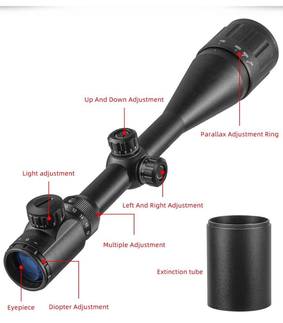 DIANA AOE 4.5-18X50 Riflescope Adjustable Green Red Dot Cross Sight ...