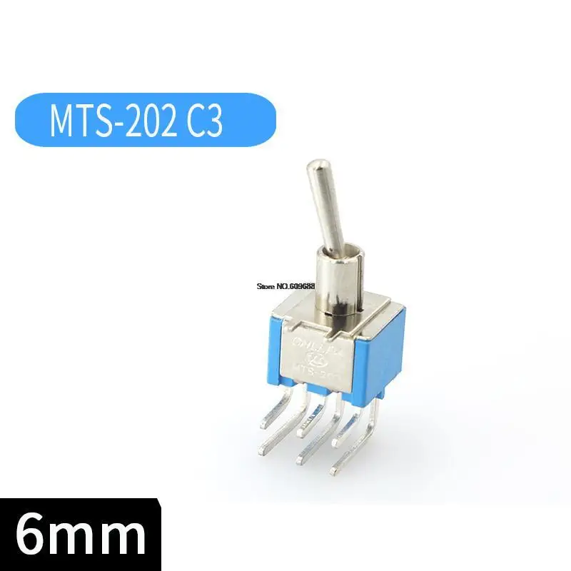 10PCS-Toggle-Switch-MTS-202-C3-ON-OFF-ON-6-Pins-2-Position-Rocker ...