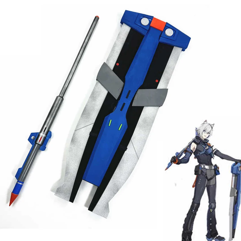 Seth Lowell Cosplay Shield Long Stick Weapons Props Game Zenless Zone ...
