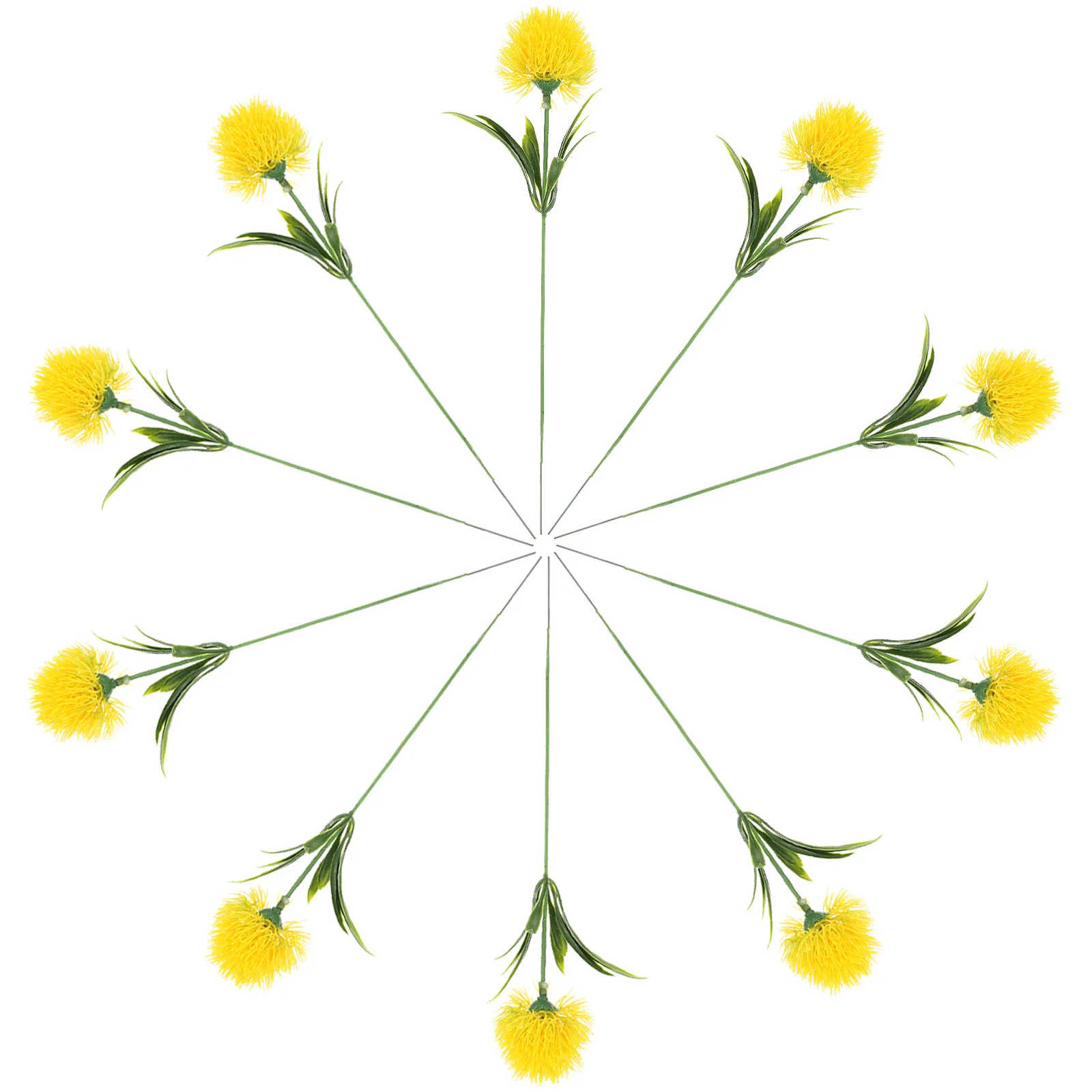 10Pcs Lifelike Dandelions Fake Dandelion Ornament Elegant Artificial ...