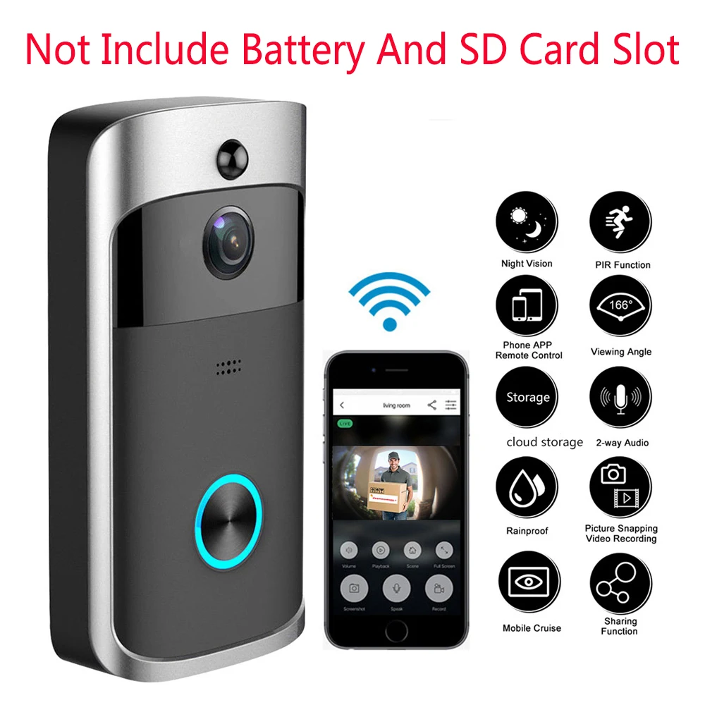 Smart-WIFI-Video-Doorbell-Camera-Wireless-Operated-Motion-Detector ...