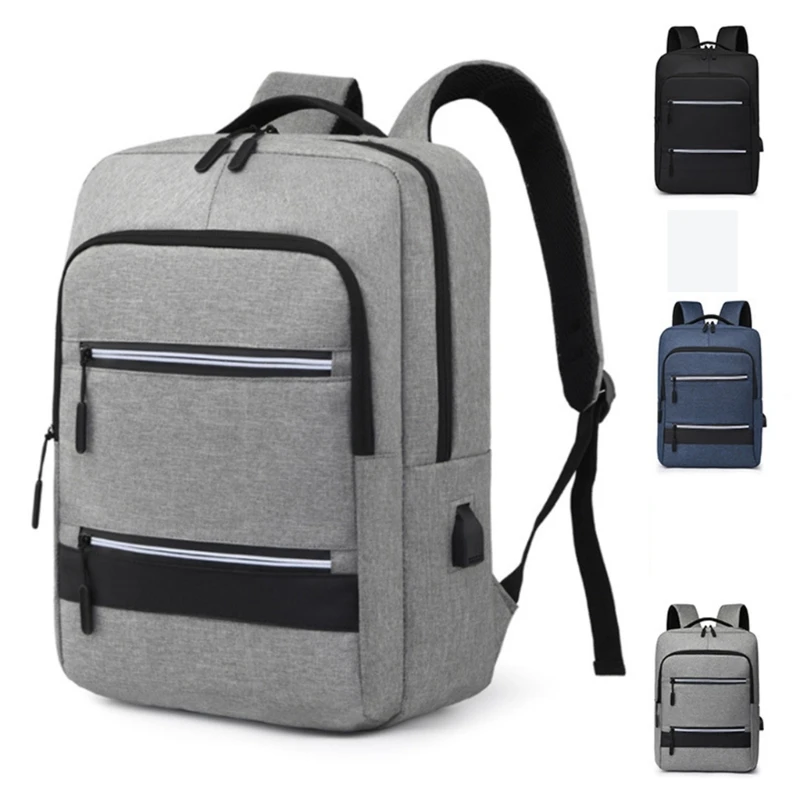 School-Backpack-for-Men-Large-Capacity-Bookbag-with-USB-Charging-Port ...