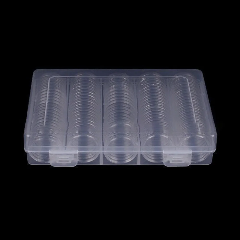 Plastic Organizer Box Storage Transparent Coin Holder Storage Case ...