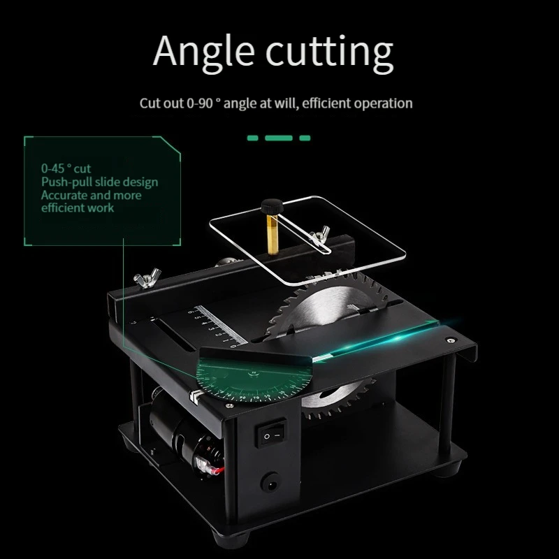 Multi-Functional Table Saw Speed Angle Adjustable 12-24V 200W ...
