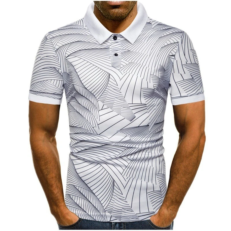 Men-s-Polo-Shirt-Golf-Shirt-Pattern-Print-Retro-Outdoor-Street-Short ...