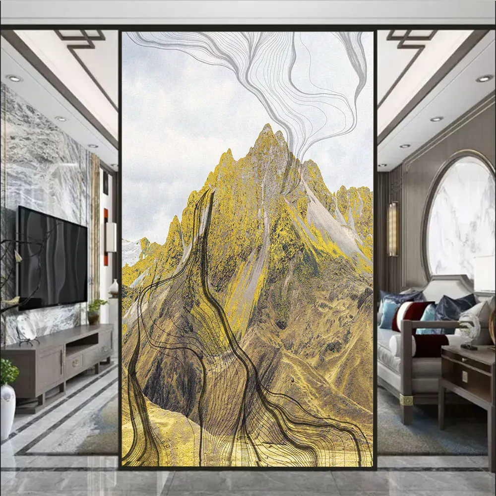 Art-Mountain-View-Window-Privacy-Glass-Filme-Sun-Blocking-Glue-Free ...