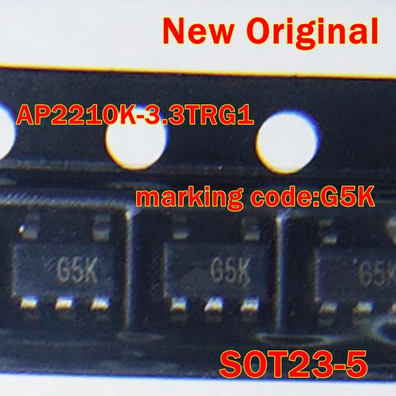5 uds a 500 Uds Ap2210K-3.3Trg1 Sot23-5 nuevo código de marcado ...
